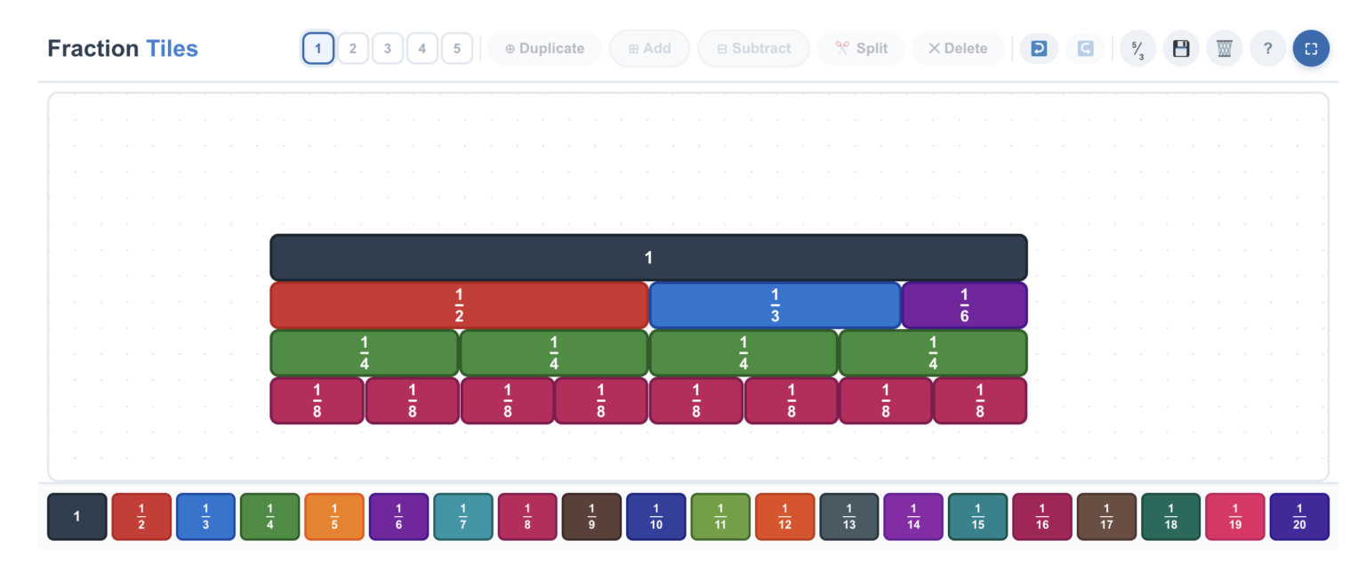 Interactive Maths Tools — Free Visual Manipulatives